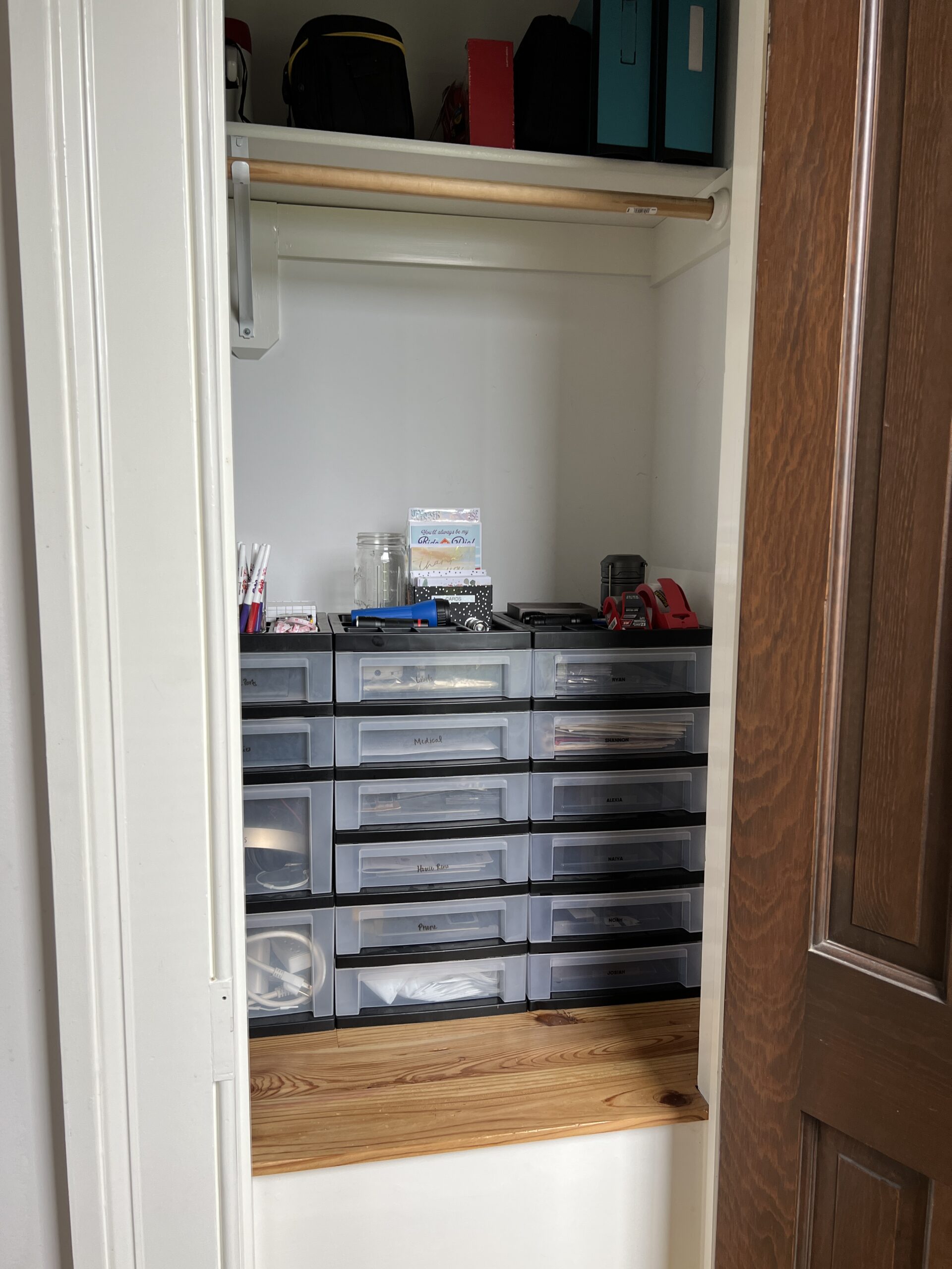 Hall Closet Organization